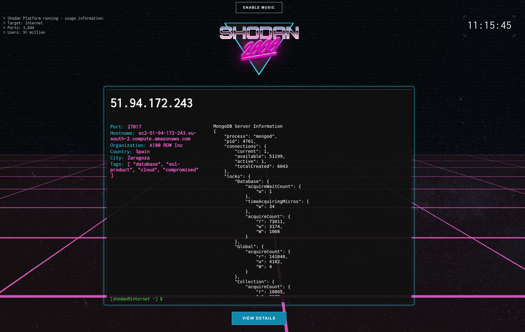 Shodan: "Want to explore the Internet through a retro-futu…" - Mastodon